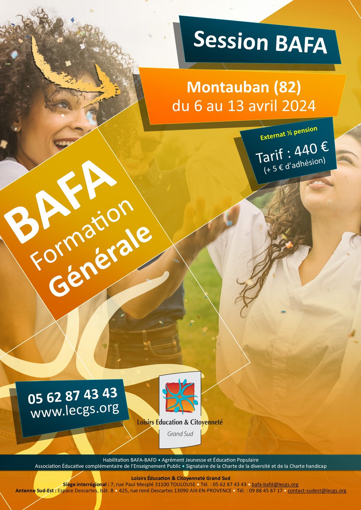 Formation générale BAFA du 6 au 13 avril 2024 à Montauban - Ville de ...